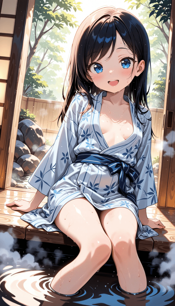 浴衣 × 足湯 - マリスさんのAIイラスト作品 - アイス(Ai.s)